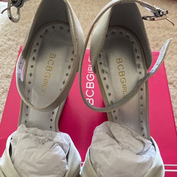 BCBGirls | Shoes | Bcbg Silver Sequin Platform Shoes | Poshmark